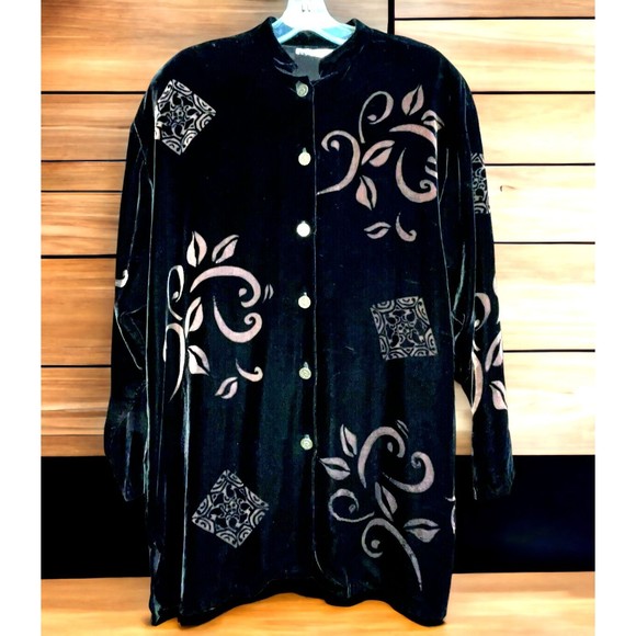 S. Ryan Designs | Tops | Sryan Designs L Lagenlook Art To Wear Silk ...